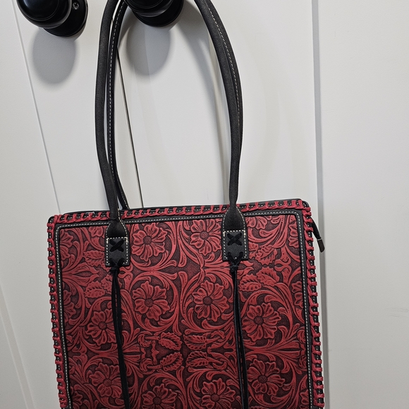 Montana West | Bags | Montana West Black And Red Floral Tote Bag | Poshmark